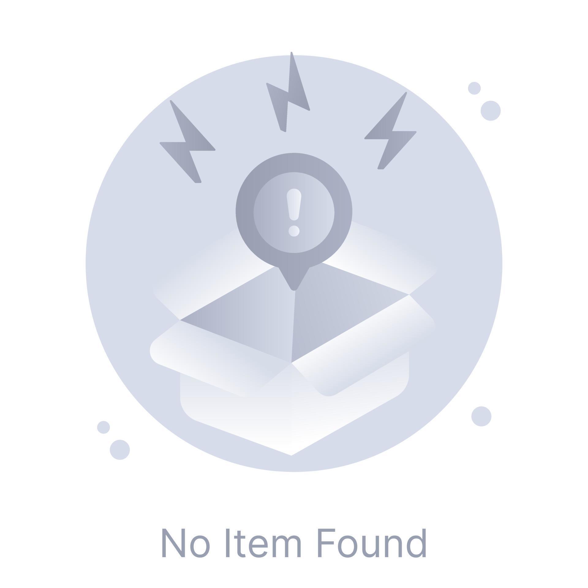 No item found, flat concept vector 14814121 Vector Art at Vecteezy