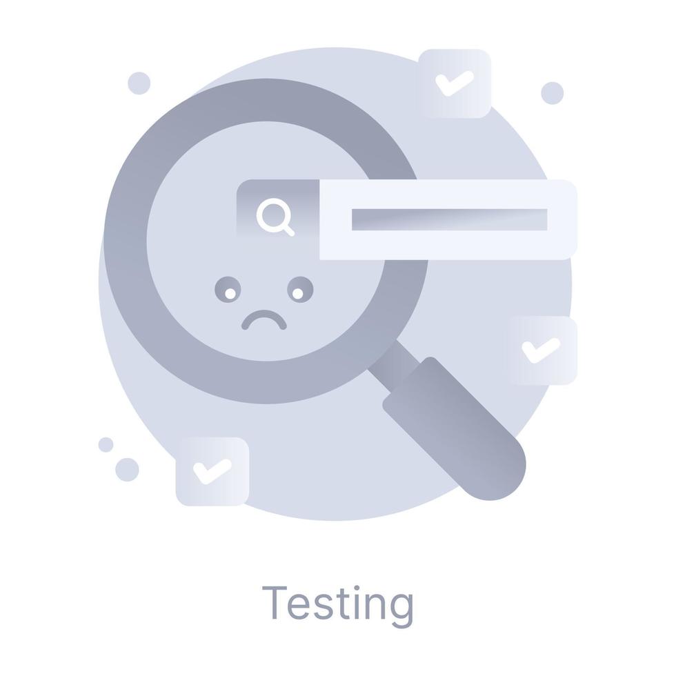 Conceptual flat icon of a testing 14814125 Vector Art at Vecteezy