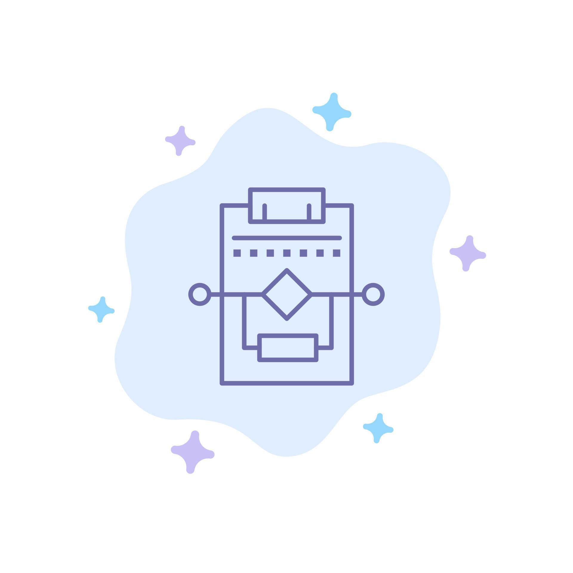 Workflow Network Process Settings Blue Icon on Abstract Cloud ...