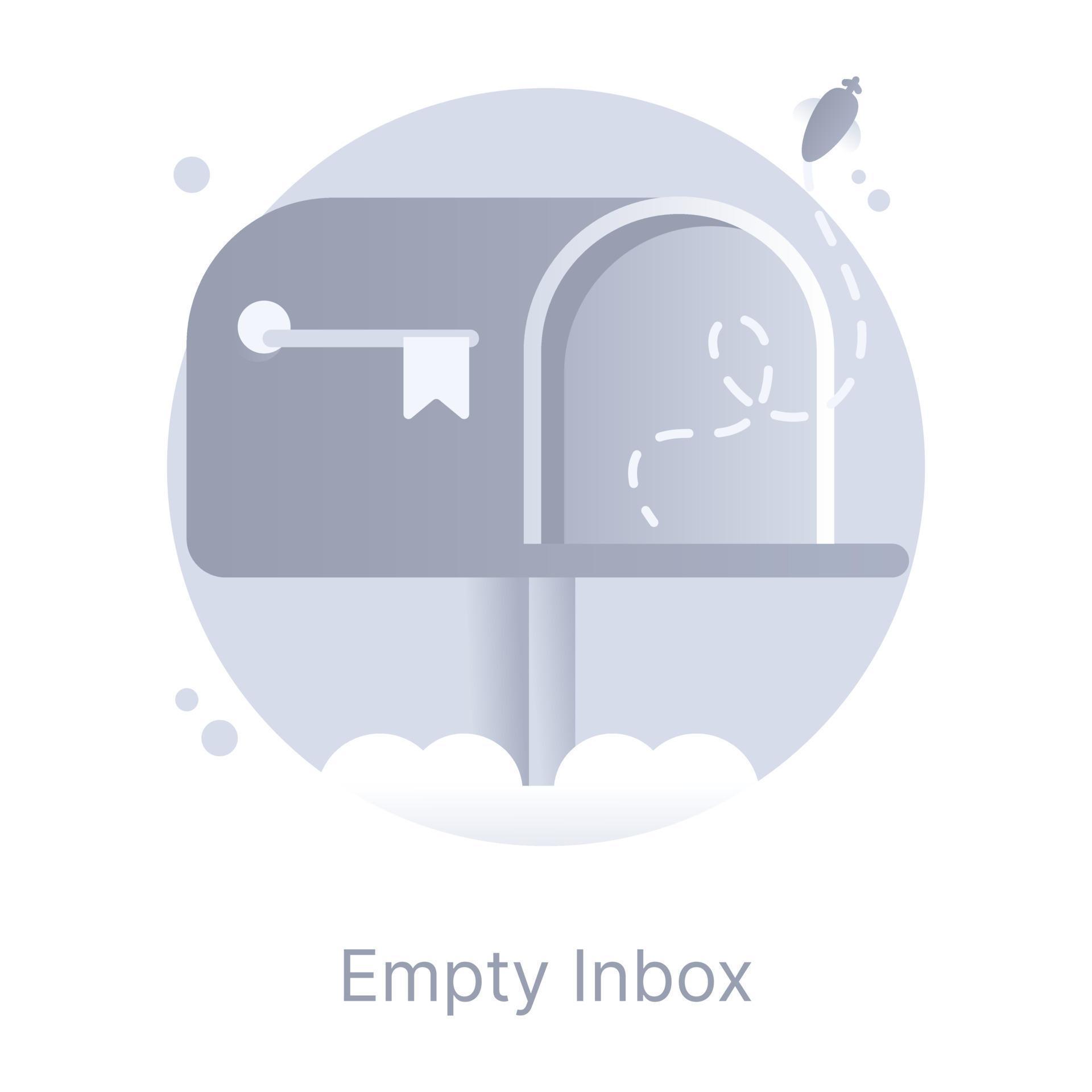 Empty inbox, a flat rounded icon is up for premium use 14814193 Vector Art at Vecteezy