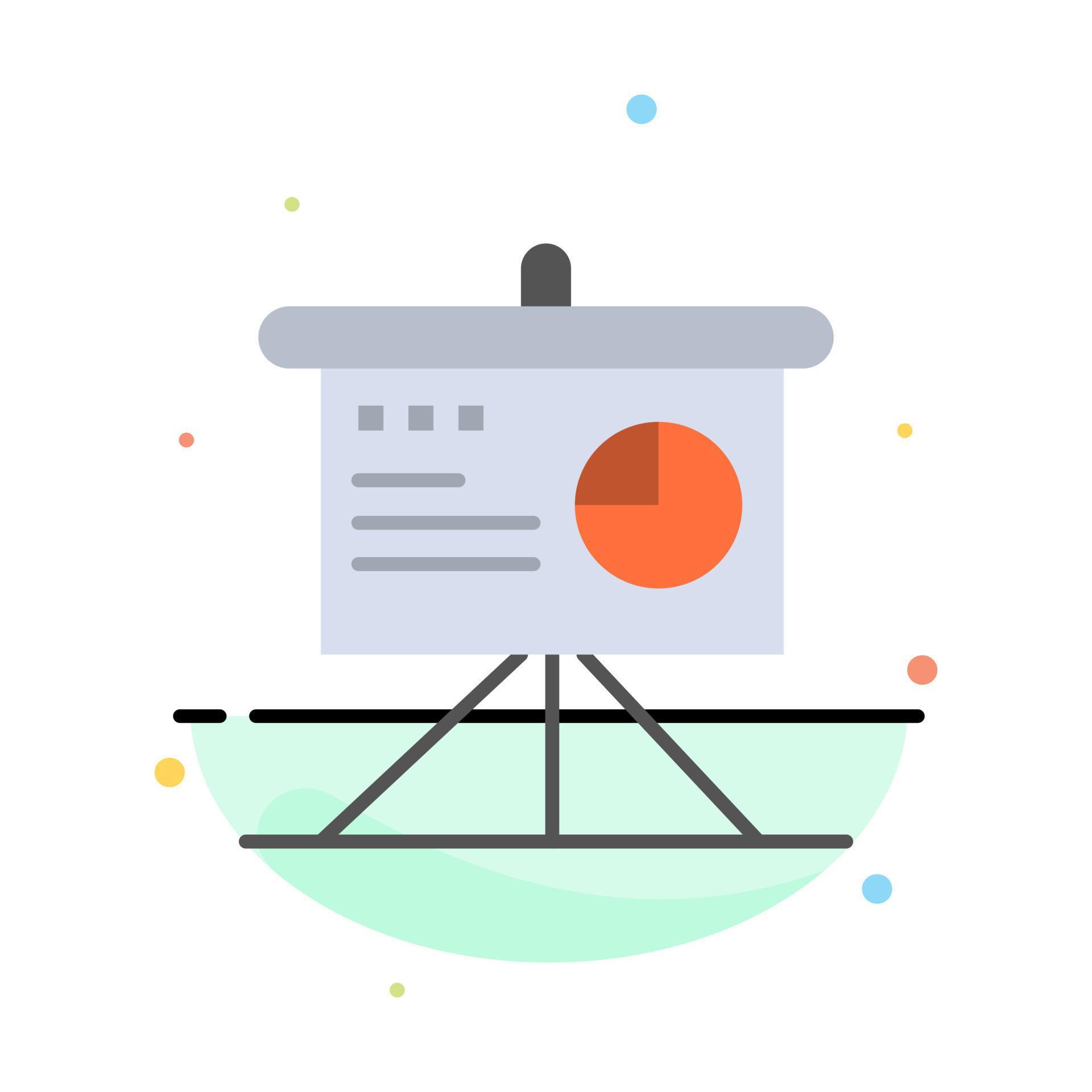 Presentation Analytics Board Business Abstract Flat Color Icon Template