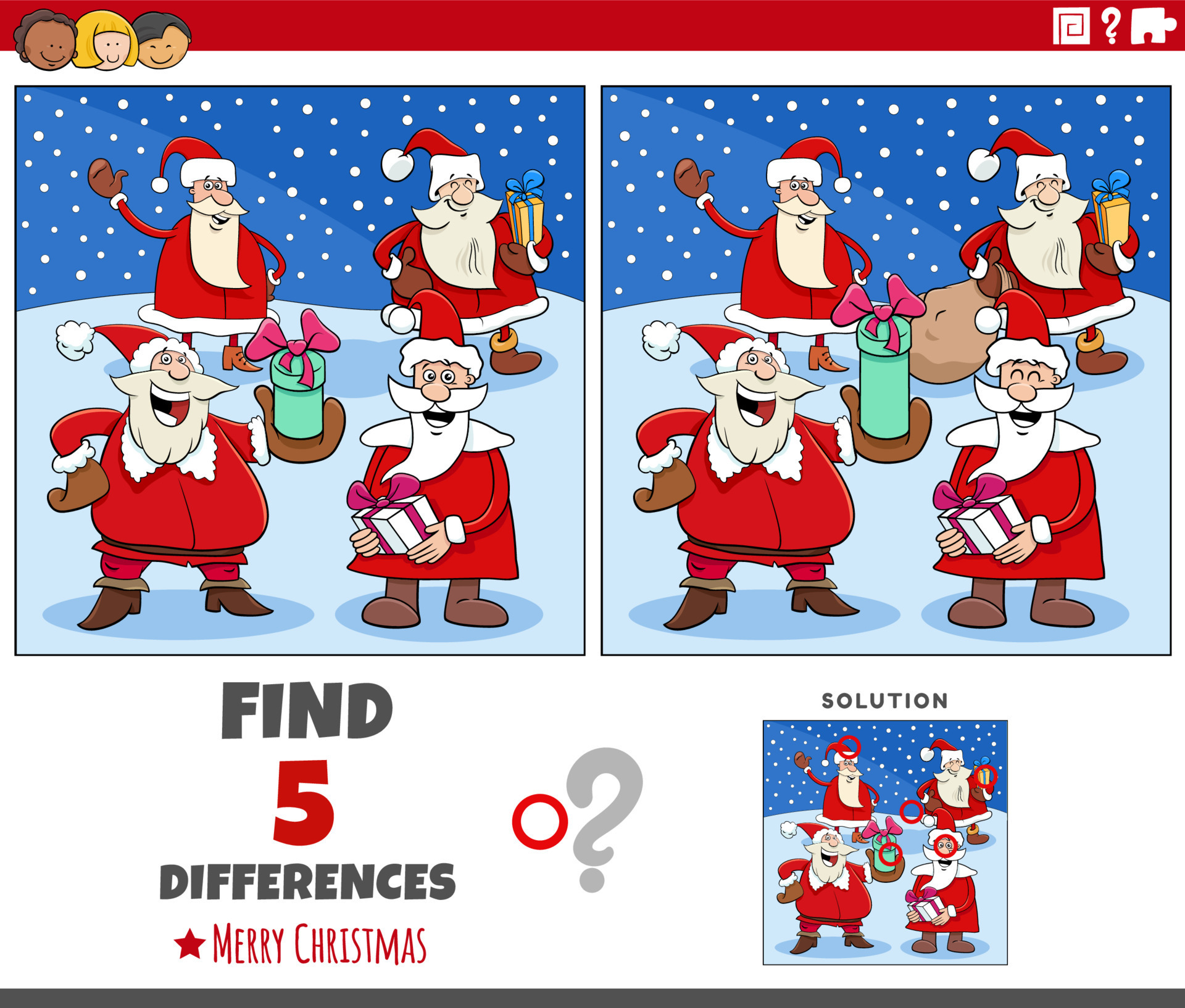 differences game for children with Santa Clauses characters 14816436 ... differences game for children with Santa Clauses characters 14816436 ...