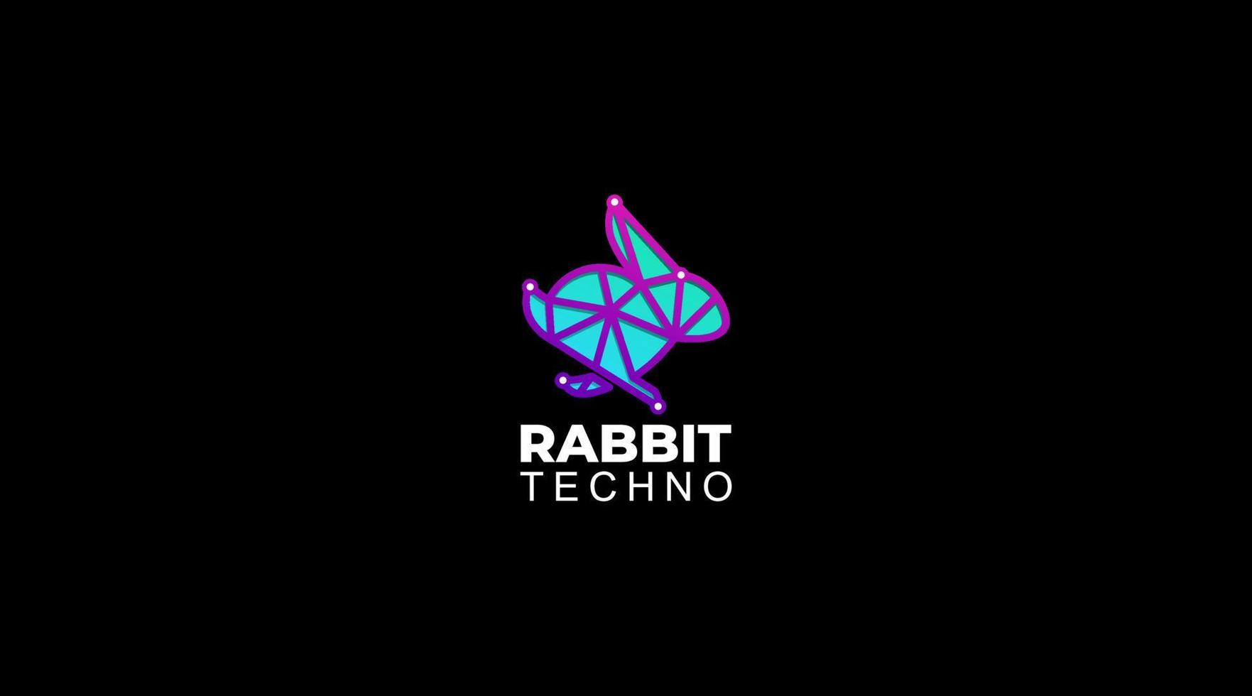 Rabbits tech data logo digital design vector icon 14816831 Vector Art at Vecteezy