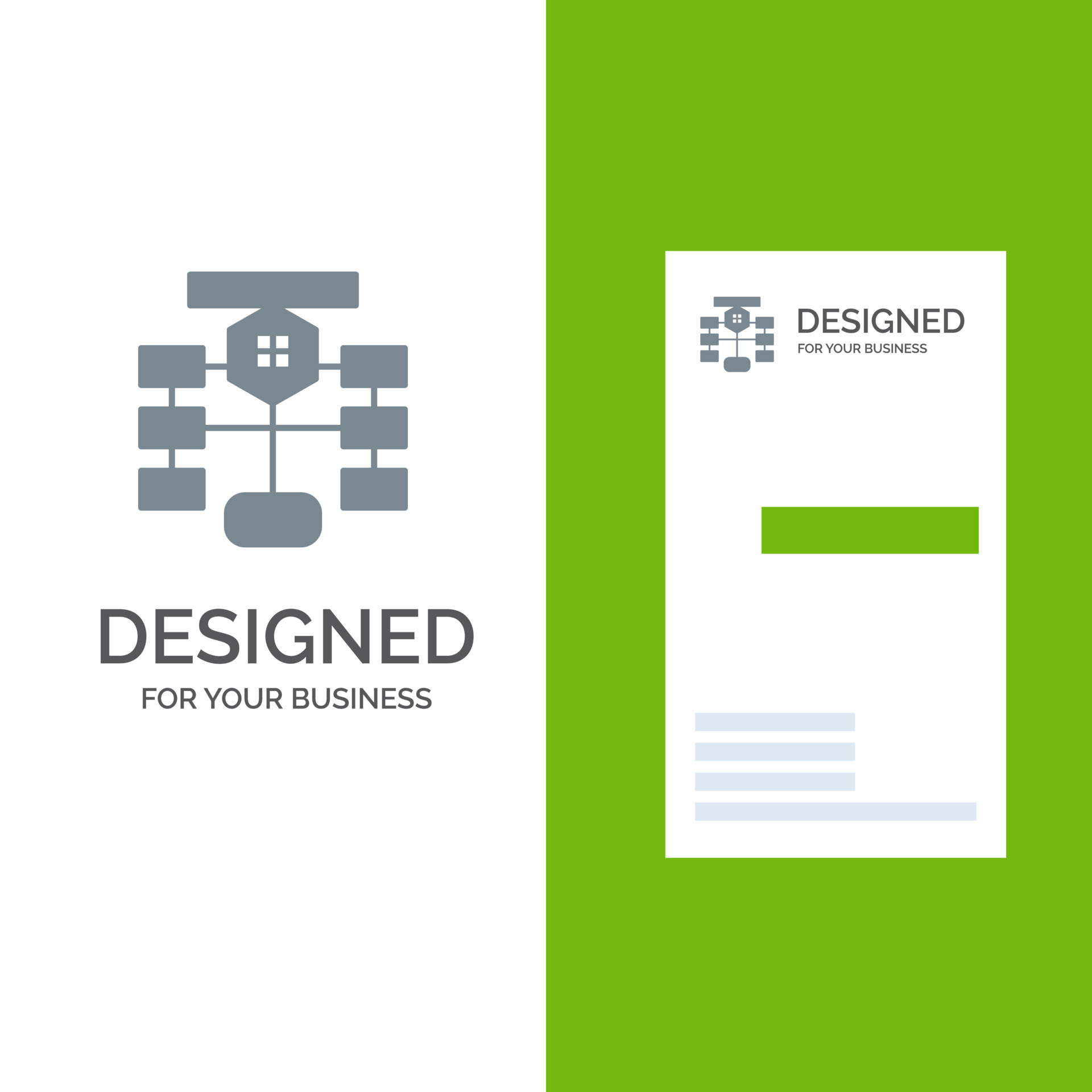 Flowchart Flow Chart Data Database Grey Logo Design And Business Card