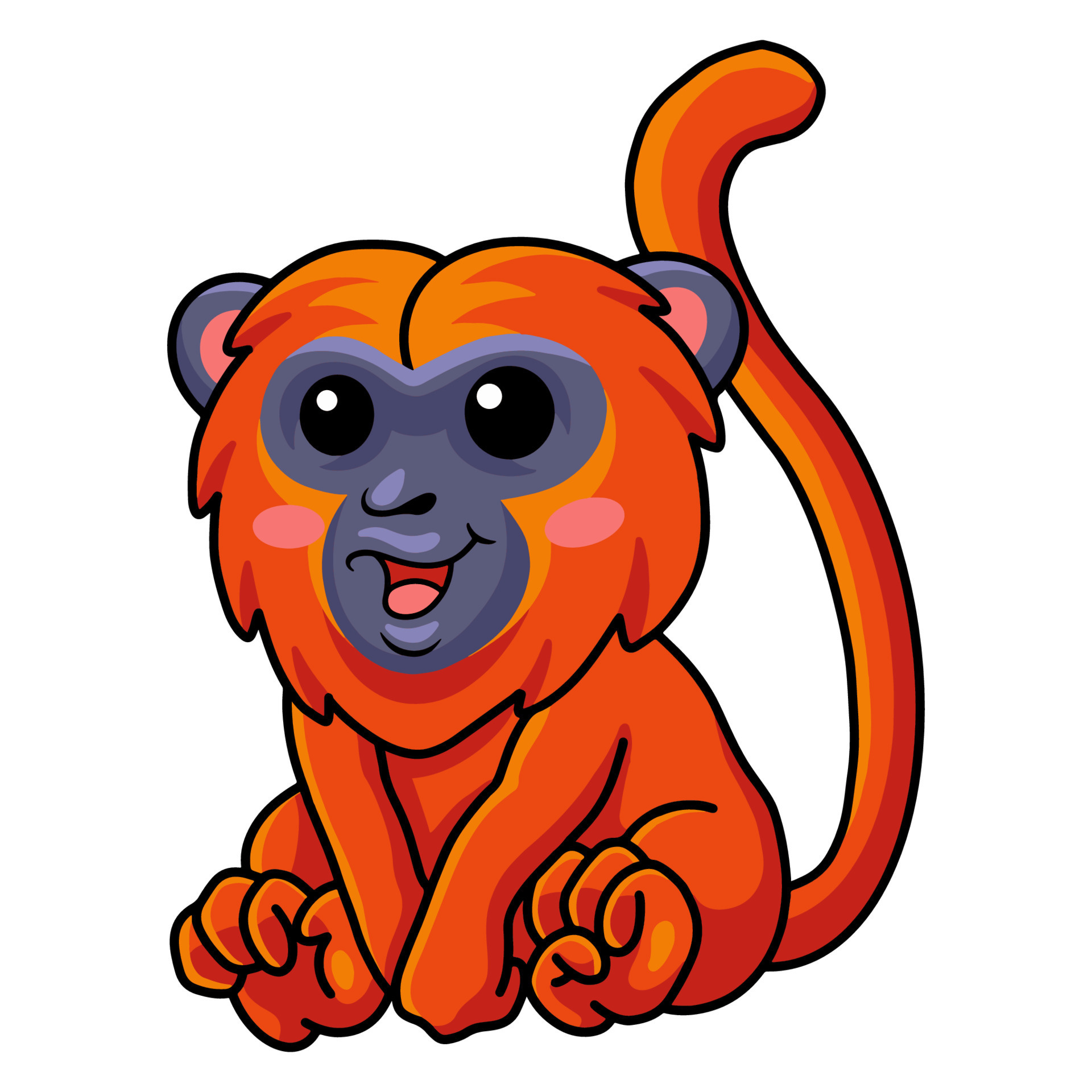 Red Monkey Cartoon Red Monkey Cartoon