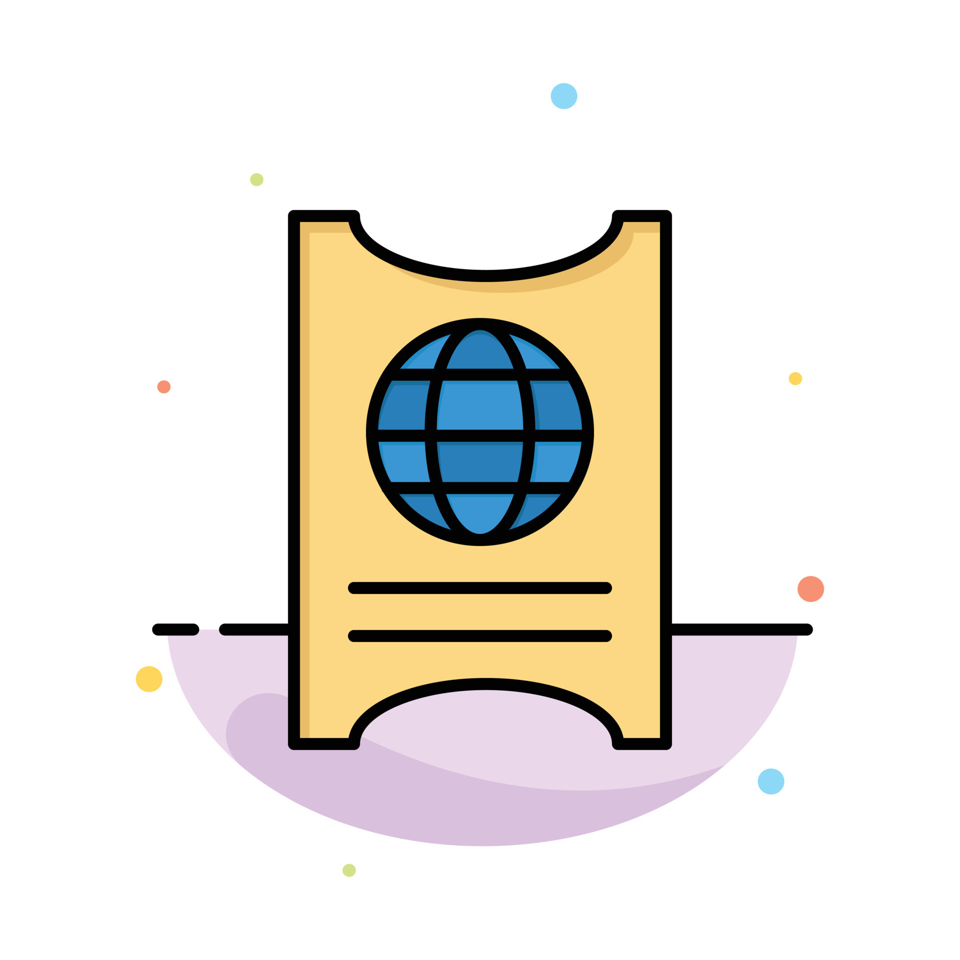 Pass Passport Ticket Hotel Abstract Flat Color Icon Template 14821234 Vector Art At Vecteezy