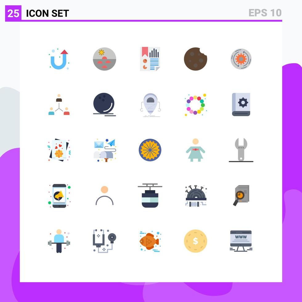 Stock Vector Icon Pack of 25 Line Signs and Symbols for food dinner ...