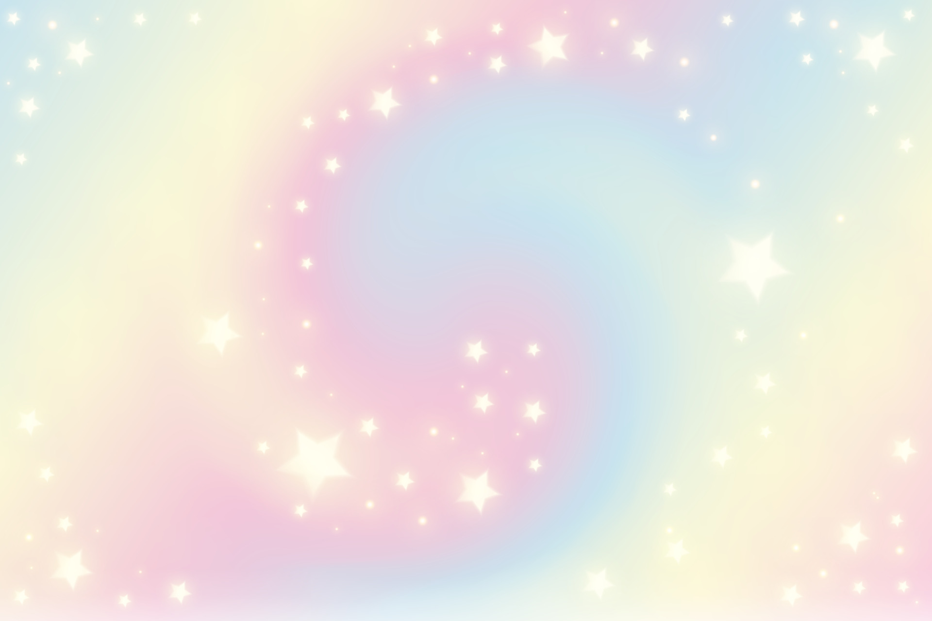 Pastel rainbow swirl background with stars. Fantasy neon unicorn ...