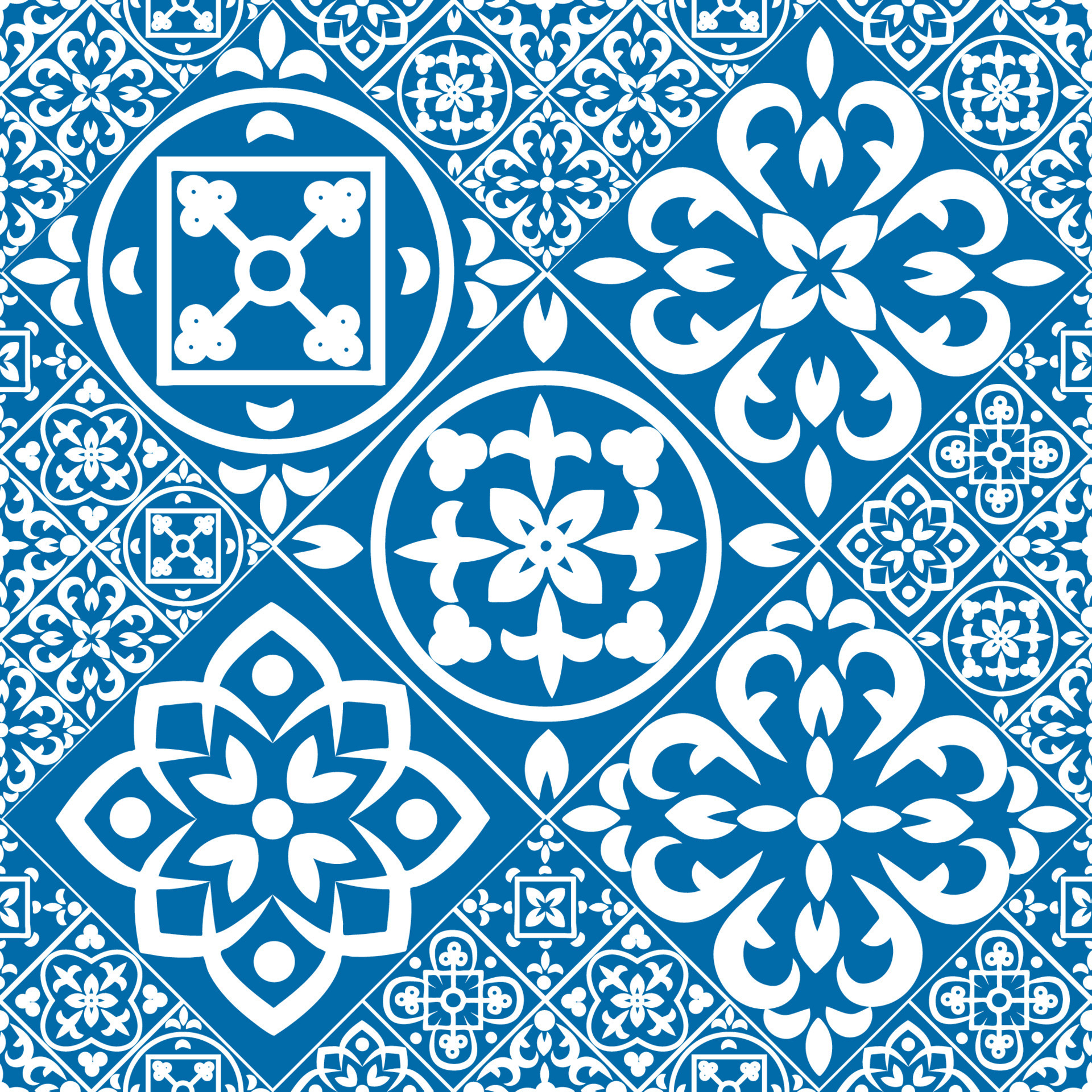 Portuguese seamless pattern with azulejo tiles. Gorgeous seamless ...