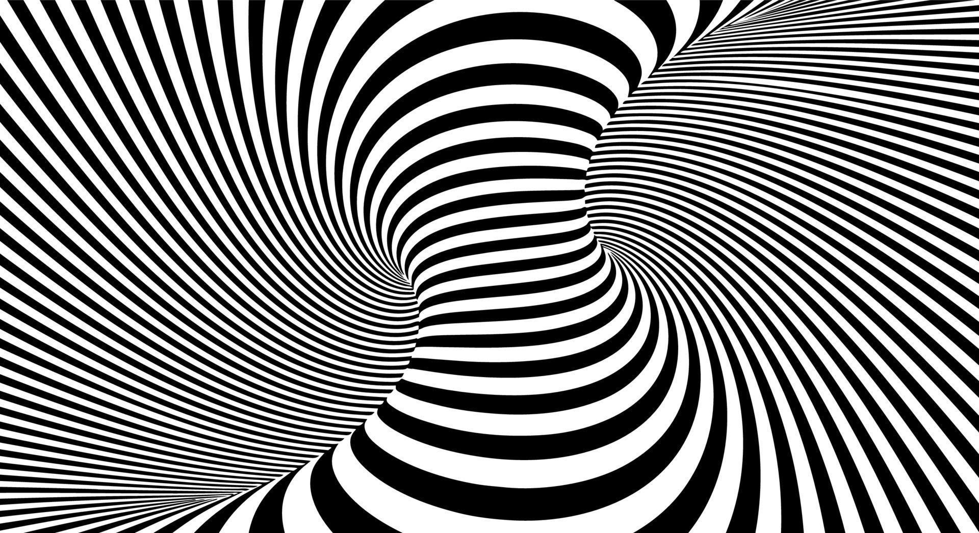 Optical illusion background distoted lines. Monochrome optical distortion. EPS 10 14831861 ...