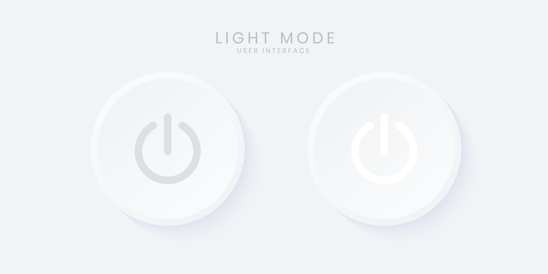 Creative Power On Off User Interface In Neumorphism Design Simple Modern And Minimalist