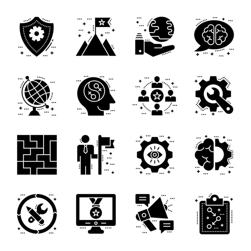 Pack of Skills Glyph Icons 14835173 Vector Art at Vecteezy