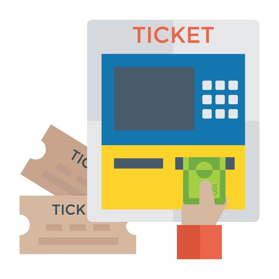 Trendy Ticket Booth 14835333 Vector Art at Vecteezy