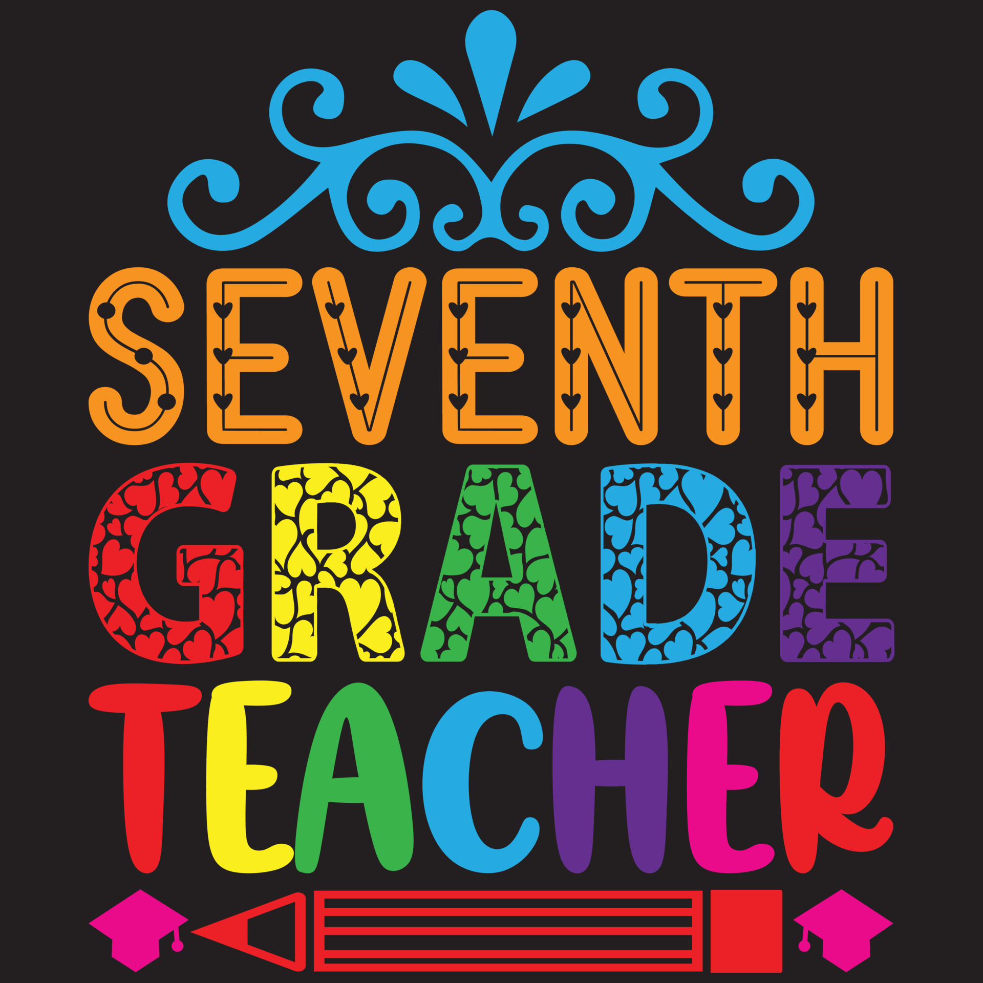 seventh grade teacher 14836650 Vector Art at Vecteezy