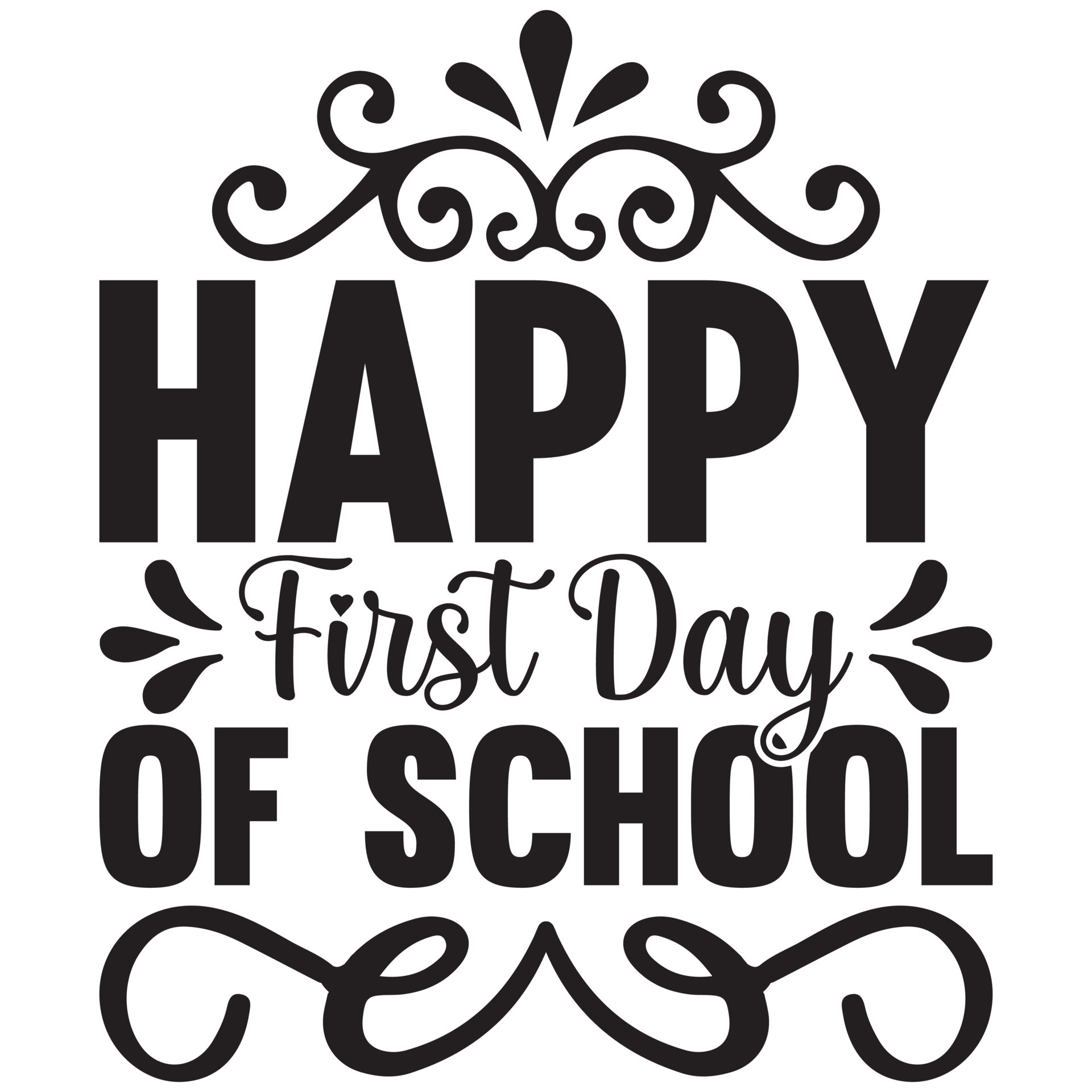 Happy First Day Of School 14836973 Vector Art At Vecteezy