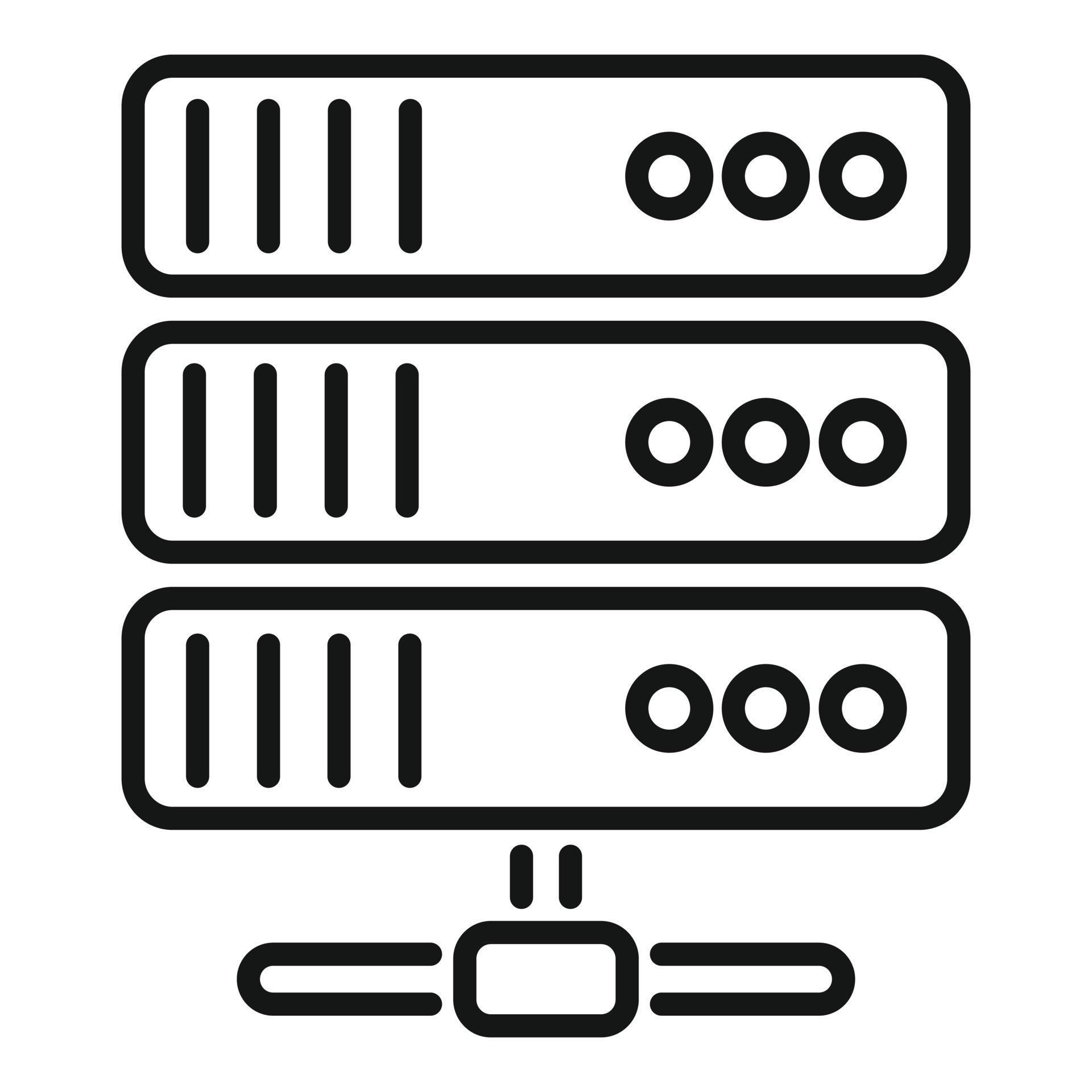 Network icon outline vector. System database 14837109 Vector Art at ...