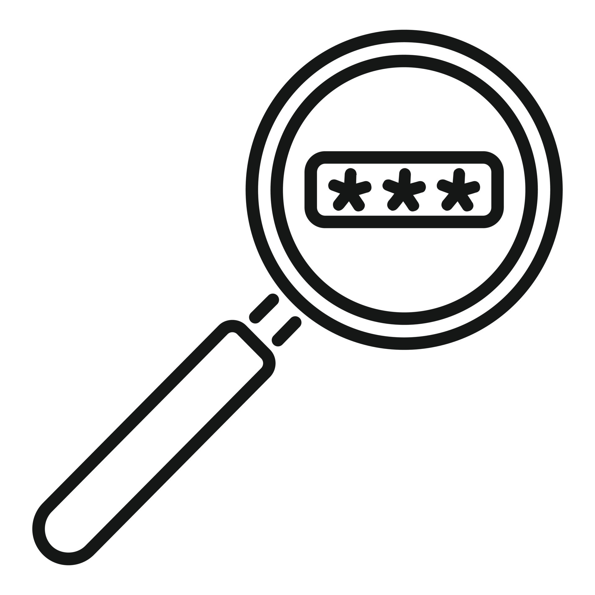 Magnifier Password Recovery Icon Outline Vector Page Account 14837669