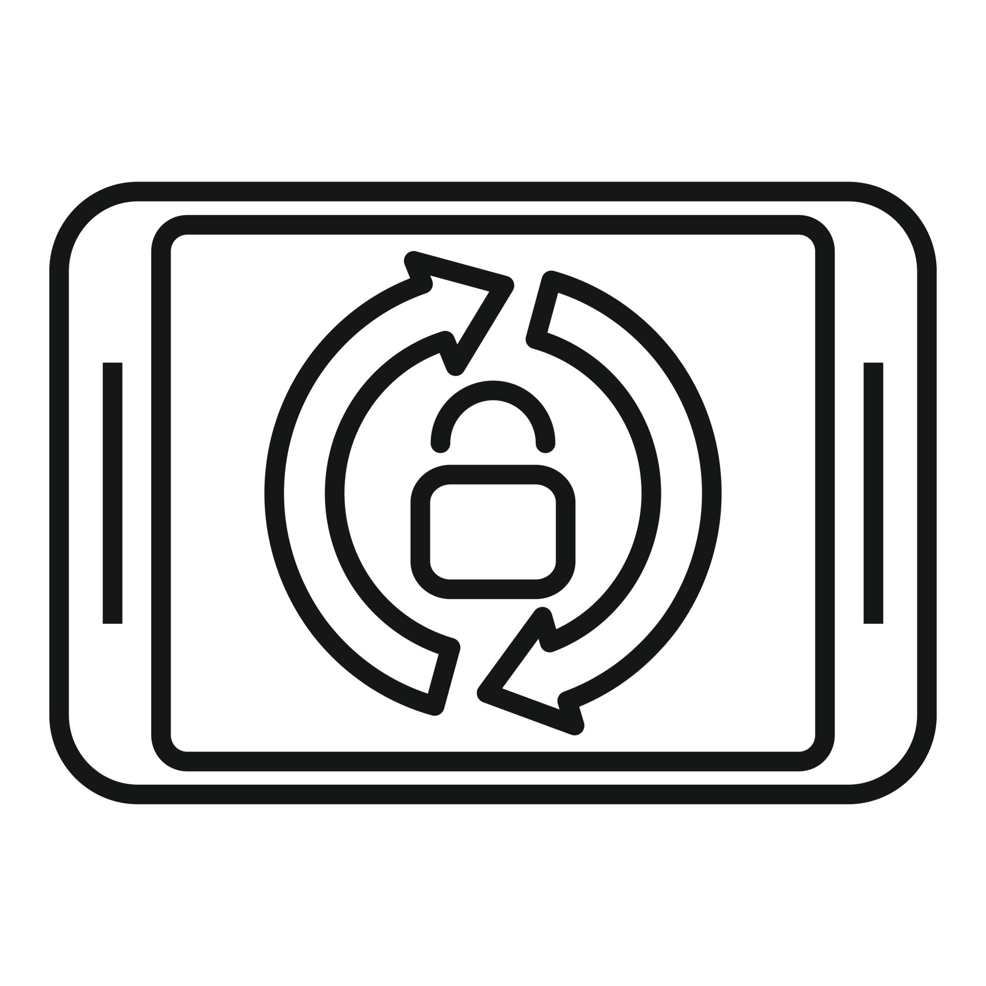 Tablet Password Recovery Icon Outline Vector Account Page 14838008