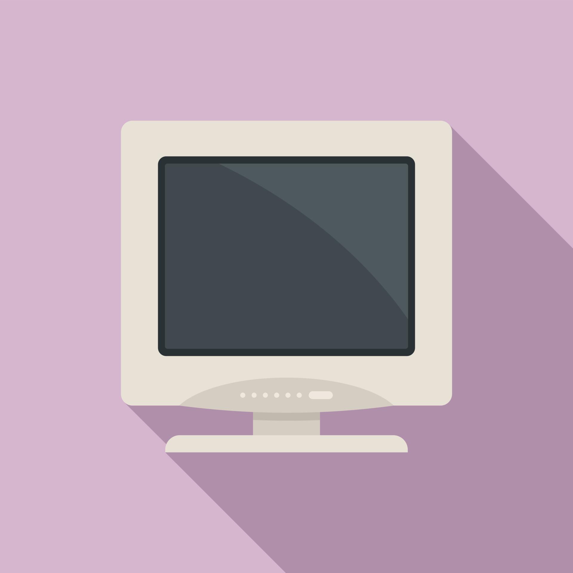 Monitor technology icon flat vector. Computer screen 14838321 Vector Art at Vecteezy