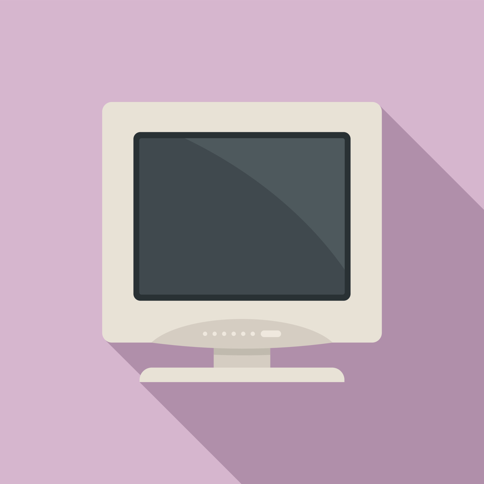 Monitor Technology Icon Flat Vector Computer Screen 14838321 Vector