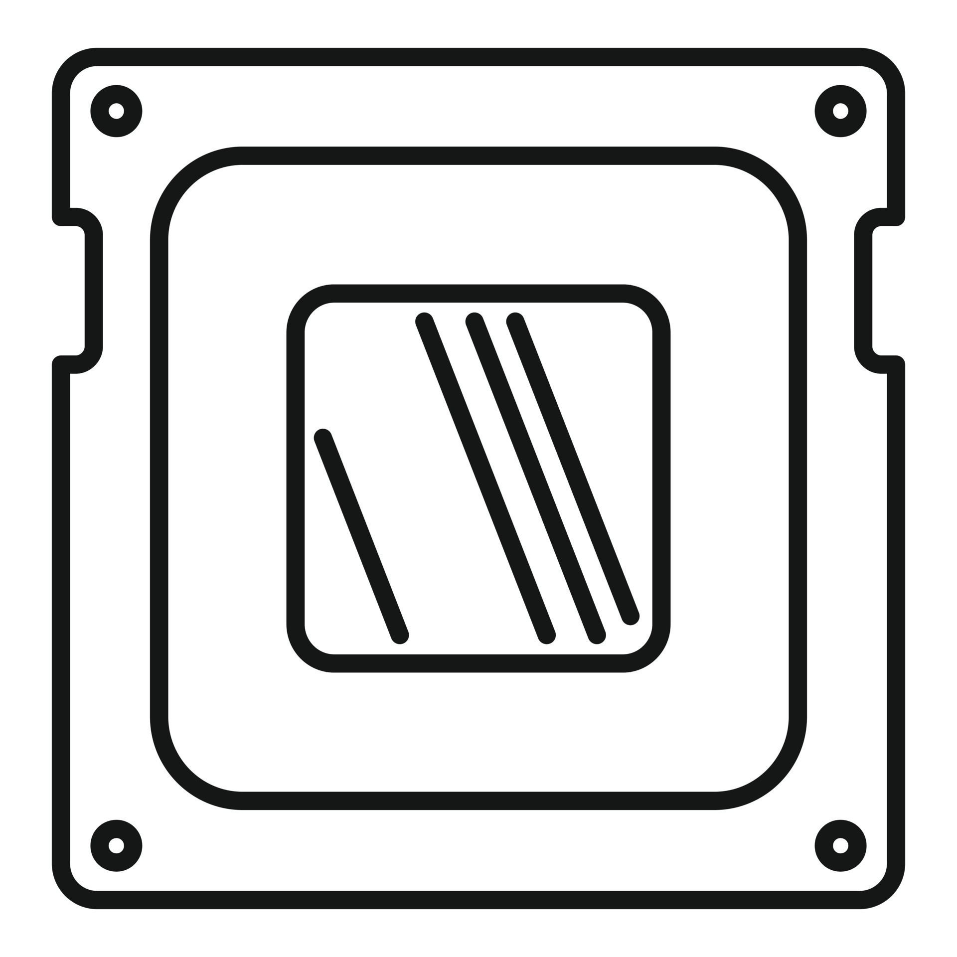 Electronic Cpu Icon Outline Vector Computer Data 14838741 Vector Art