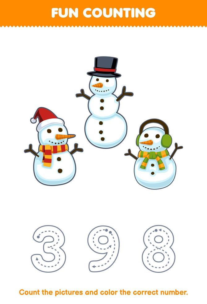 Education game for children count the pictures and color the correct ... Education game for children count the pictures and color the correct ...