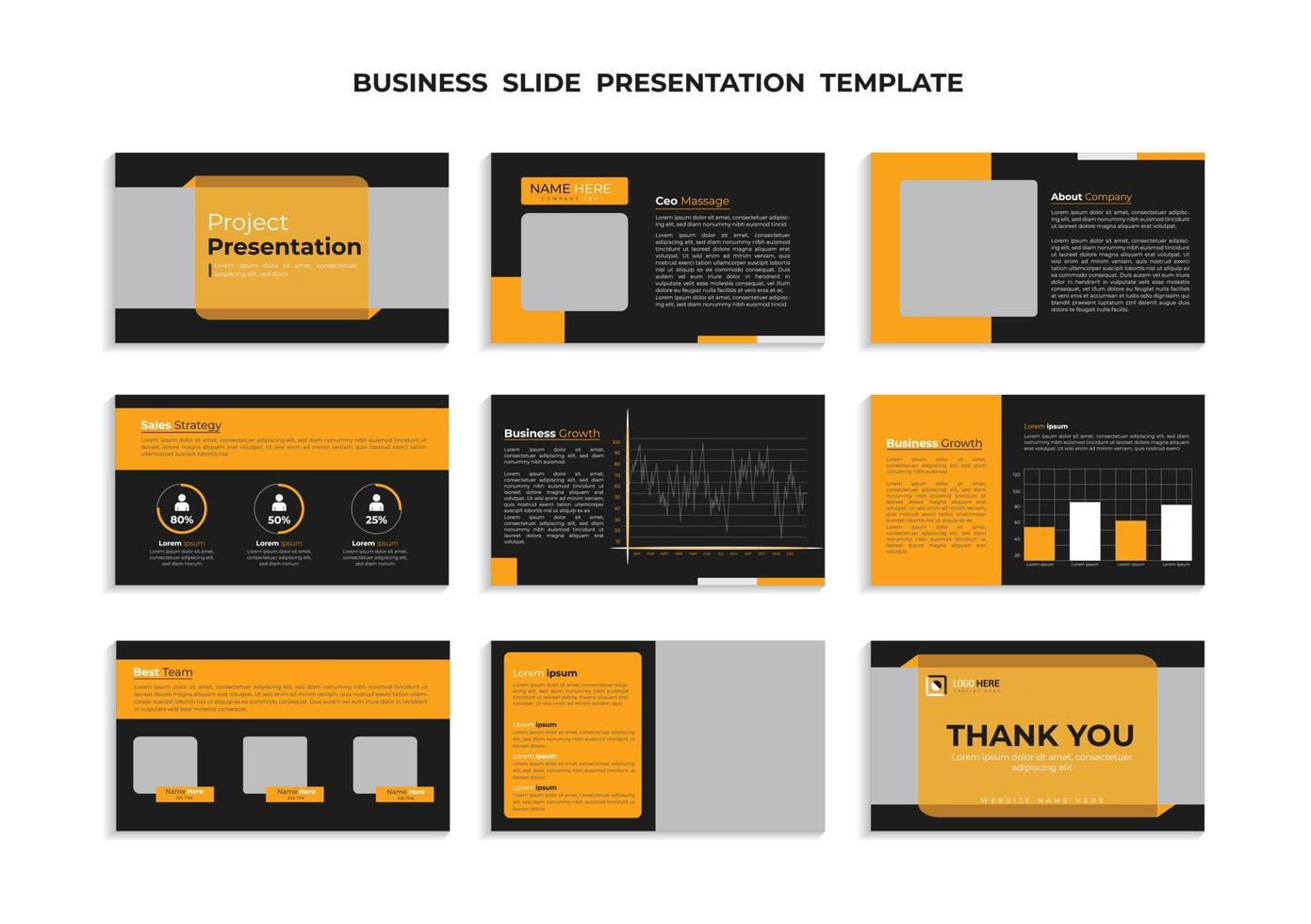 Creative business presentation slide template design set 14846764 ... Creative business presentation slide template design set 14846764 ...