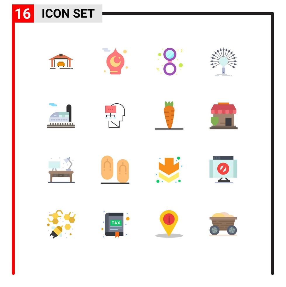 Stock Vector Icon Pack Of 16 Line Signs And Symbols For Retrieval Informational Ramadan