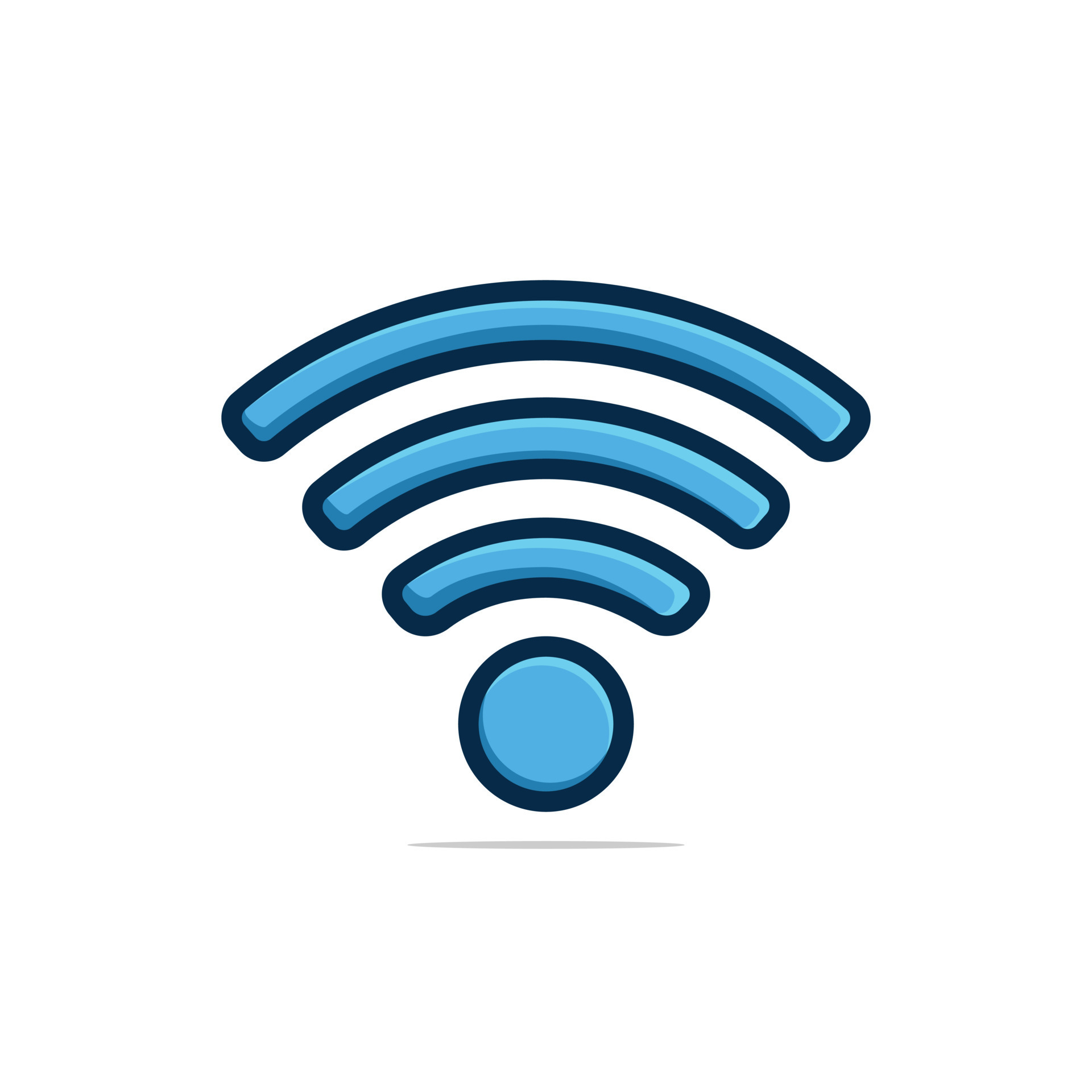 Wifi Network Icon In Blue Color Style Connection And Network Icon