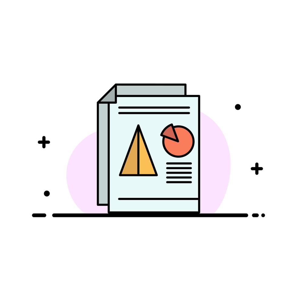 Report Presentation Pie Chart Business Business Flat Line Filled Icon