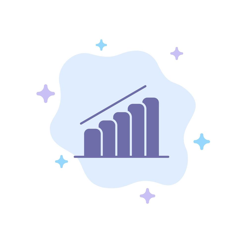 Chart Progress Report Analysis Blue Icon On Abstract Cloud Background 14851748 Vector Art At