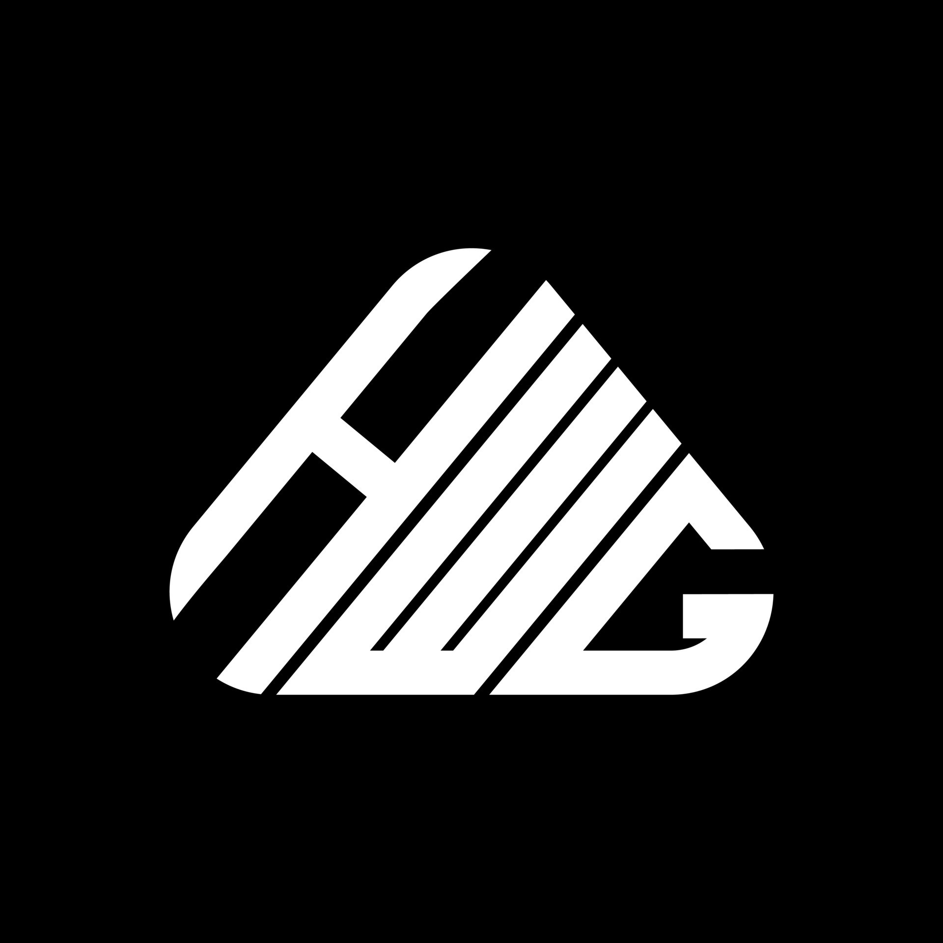 diseño creativo del logotipo de la letra hwg con gráfico vectorial, logotipo simple y moderno de ...
