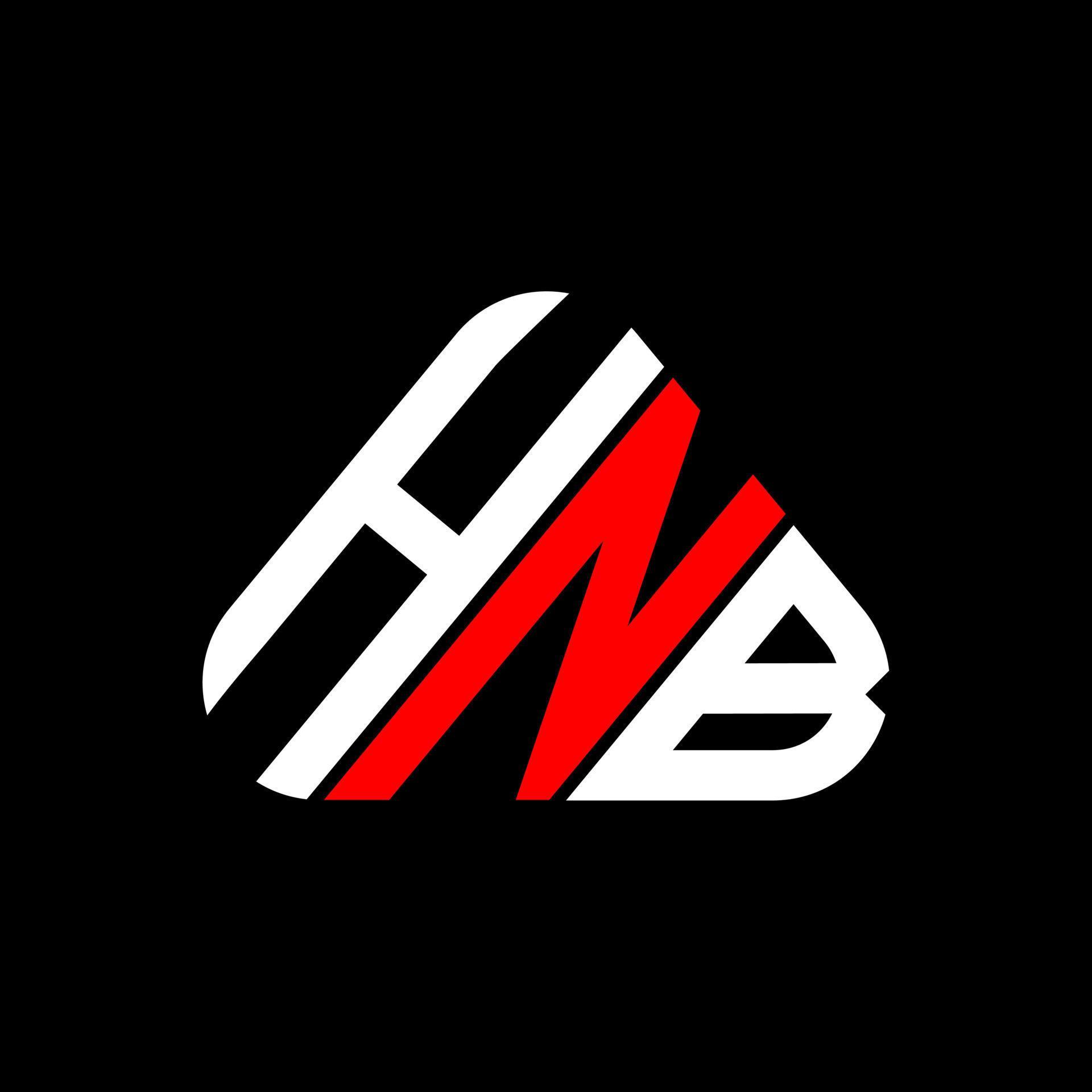 diseño creativo del logotipo de la letra hnb con gráfico vectorial, logotipo simple y moderno de ...