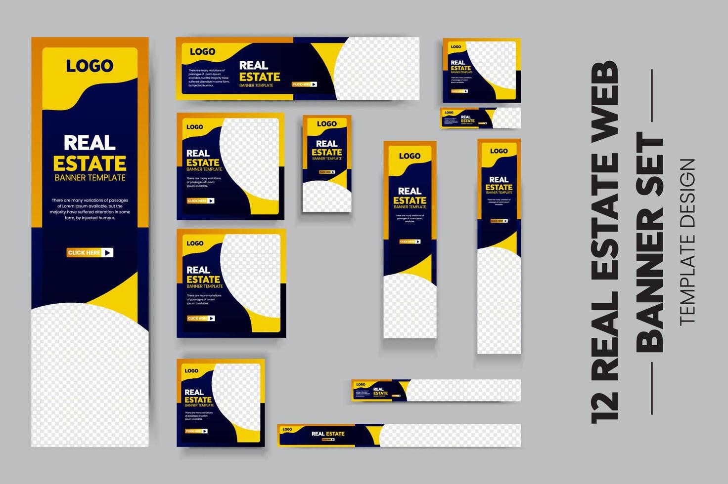 Real estate ads web banner template set, Social media marketing ads ... Real estate ads web banner template set, Social media marketing ads ...