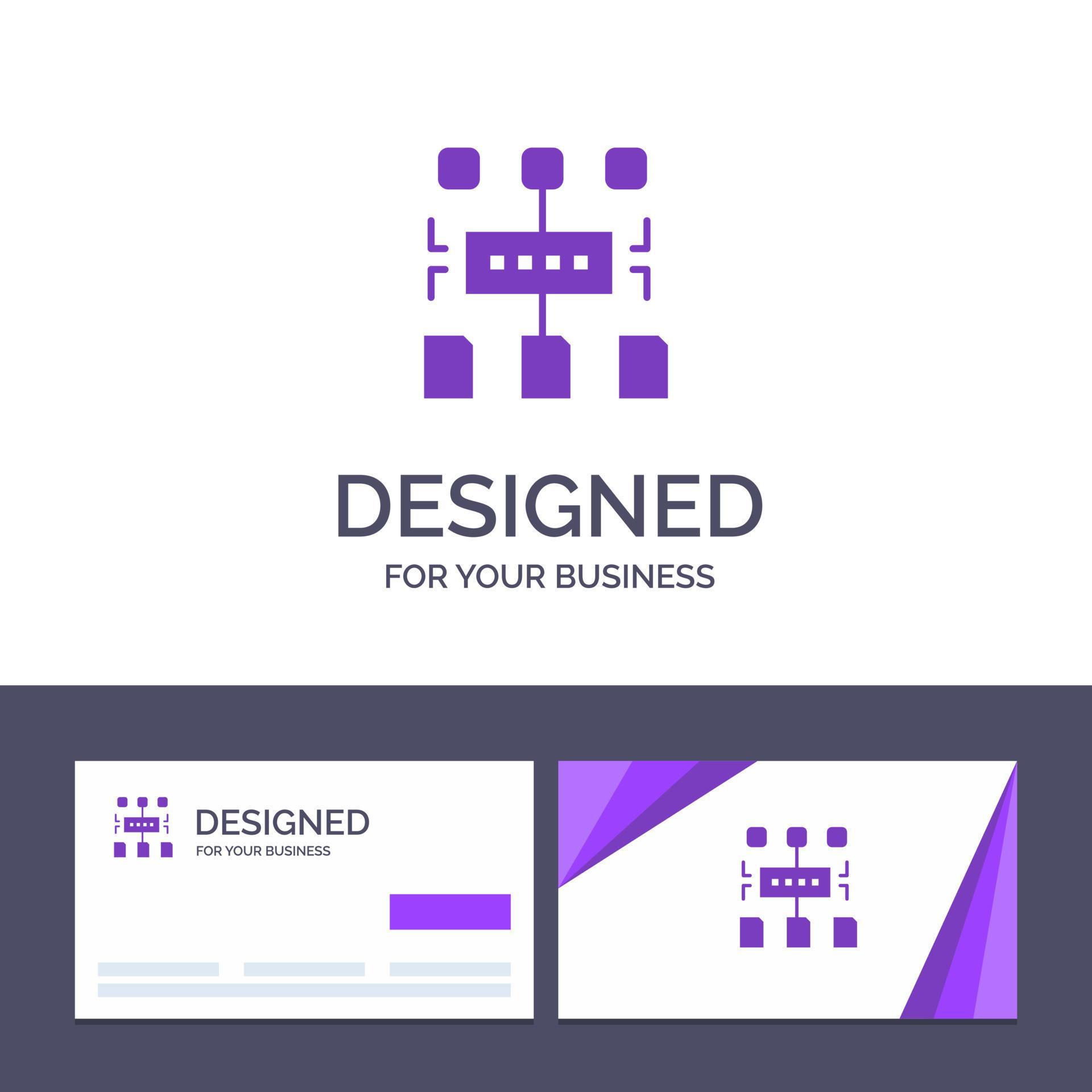 Creative Business Card and Logo template Algorithm Program User Document Vector Illustration ...