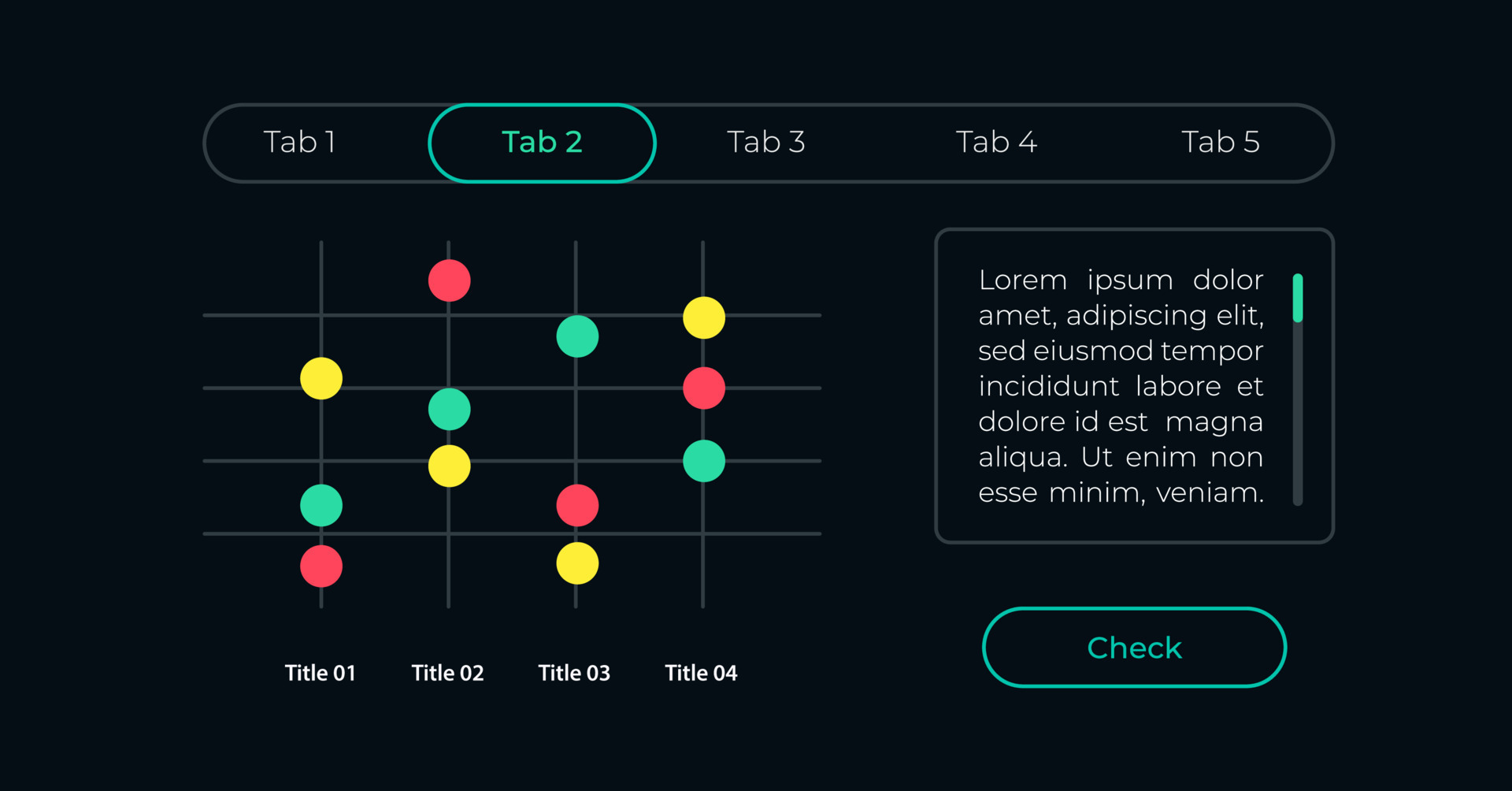 Dot Plot Diagram Ui Element Template Editable Isolated Vector Dashboard Component Flat User