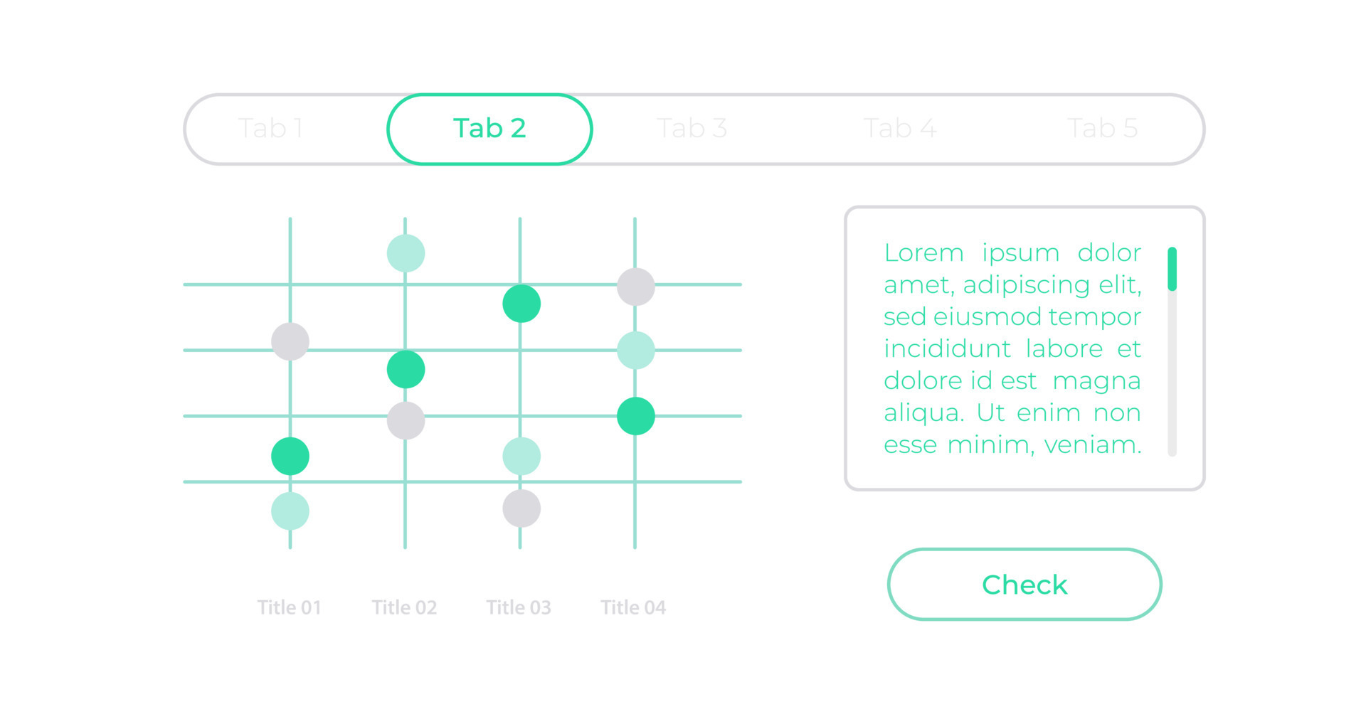 Dot Plot Ui Element Template Editable Isolated Vector Dashboard Component Flat User Interface