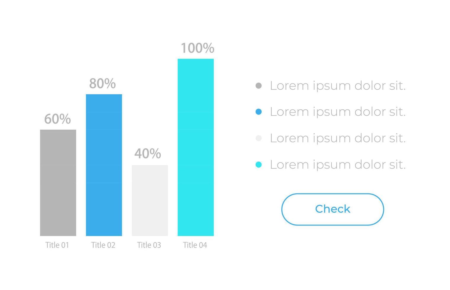Bar Diagram With Percentage Ui Element Template Editable Isolated Vector Dashboard Component