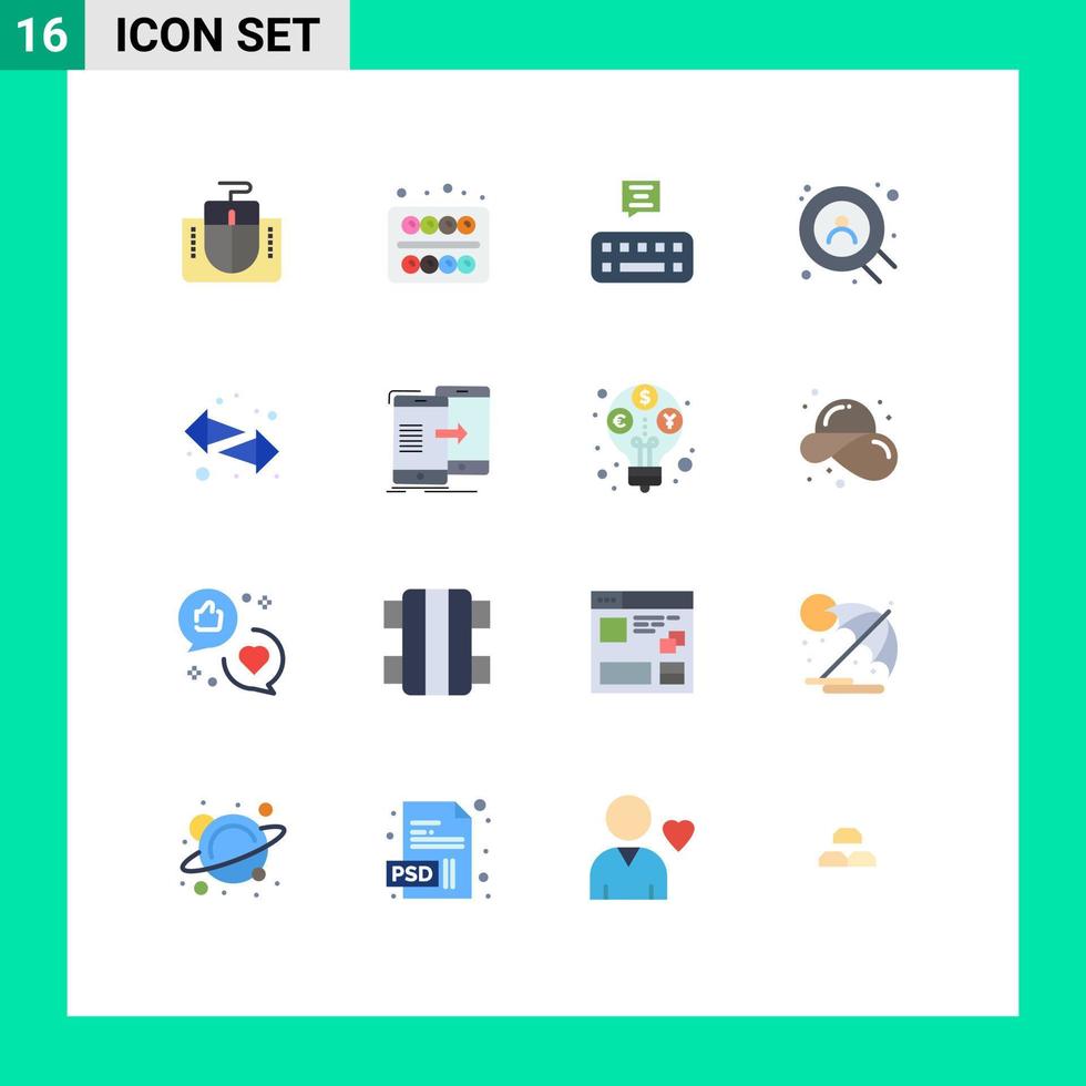 16 Thematic Vector Flat Colors And Editable Symbols Of Right Switch
