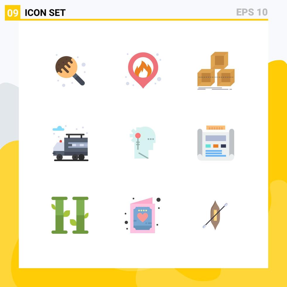 User Interface Pack Of 9 Basic Flat Colors Of Information Critical Design Analytics Life