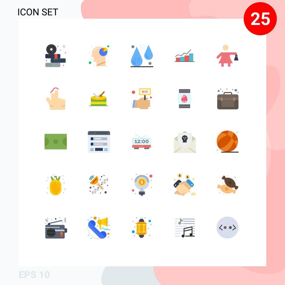 Stock Vector Icon Pack of 25 Line Signs and Symbols for increase ...