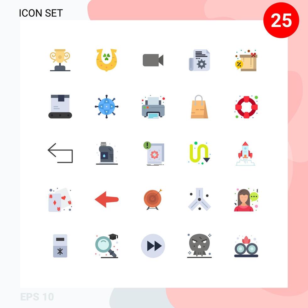 25 Universal Flat Colors Set For Web And Mobile Applications T Box Image Tools Folder