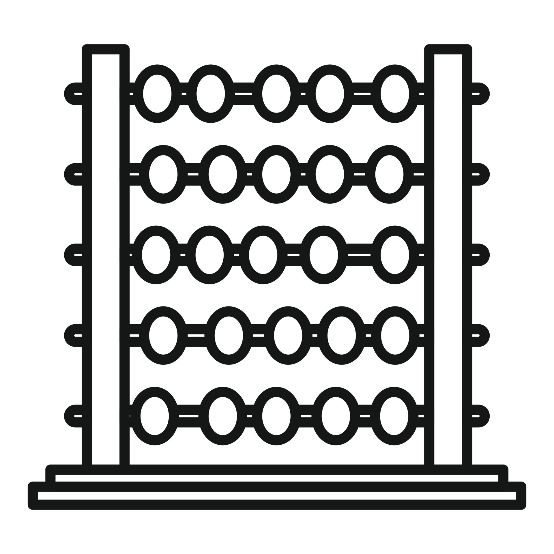 Etching Abacus Icon Outline Vector Math Toy 14860177 Vector Art At