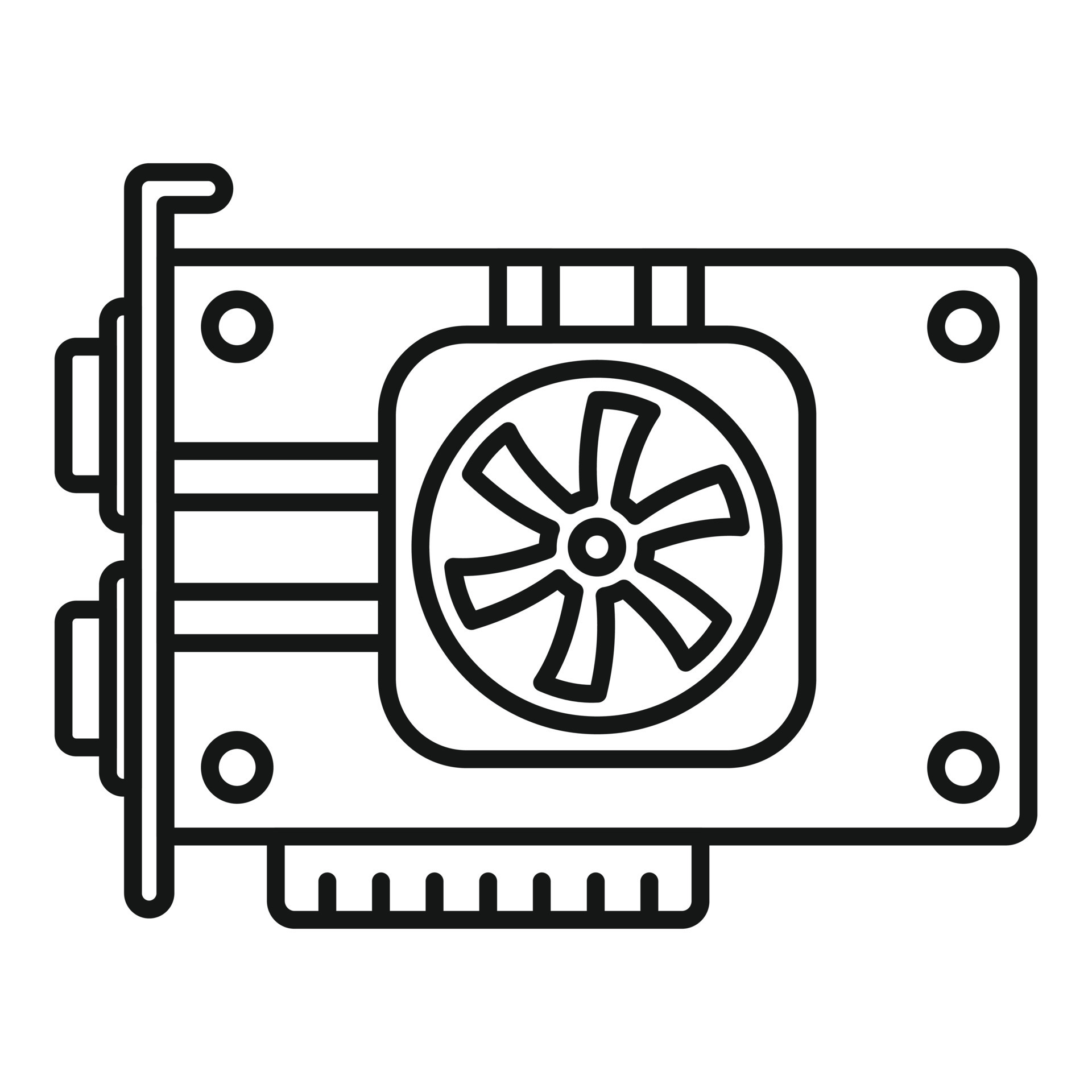 Video card board icon outline vector. Computer gpu 14860300 Vector Art ... Video card board icon outline vector. Computer gpu 14860300 Vector Art ...