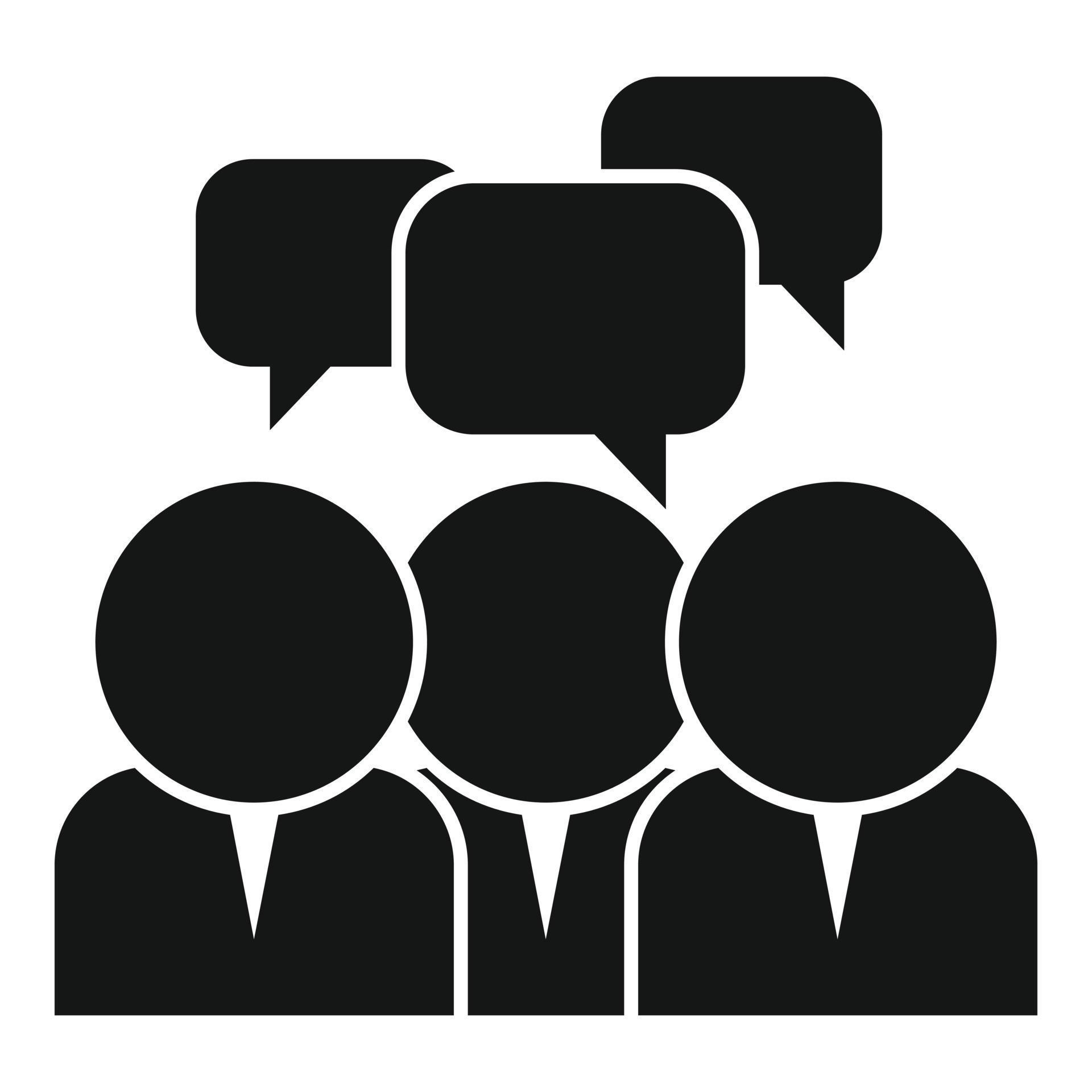 Group office speak icon simple vector. People talk 14861161 Vector Art ...