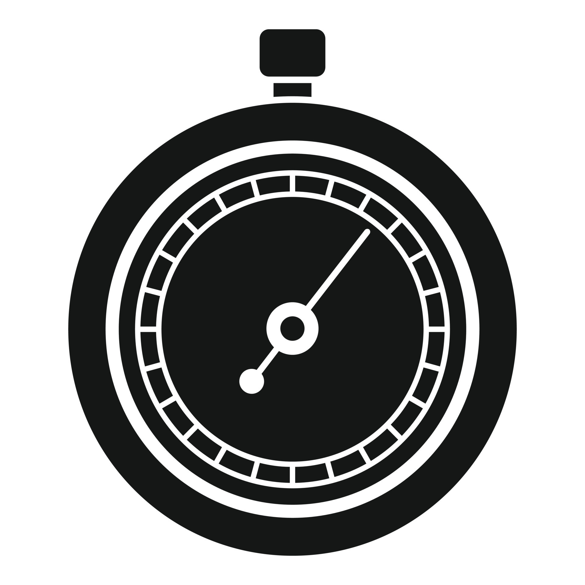 Button stopwatch icon simple vector. Stop timer 14861250 Vector Art at ...
