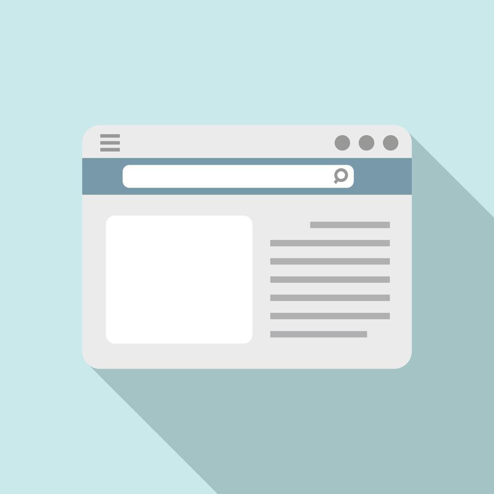 Browser dialog icon flat vector. Web screen 14862138 Vector Art at Vecteezy