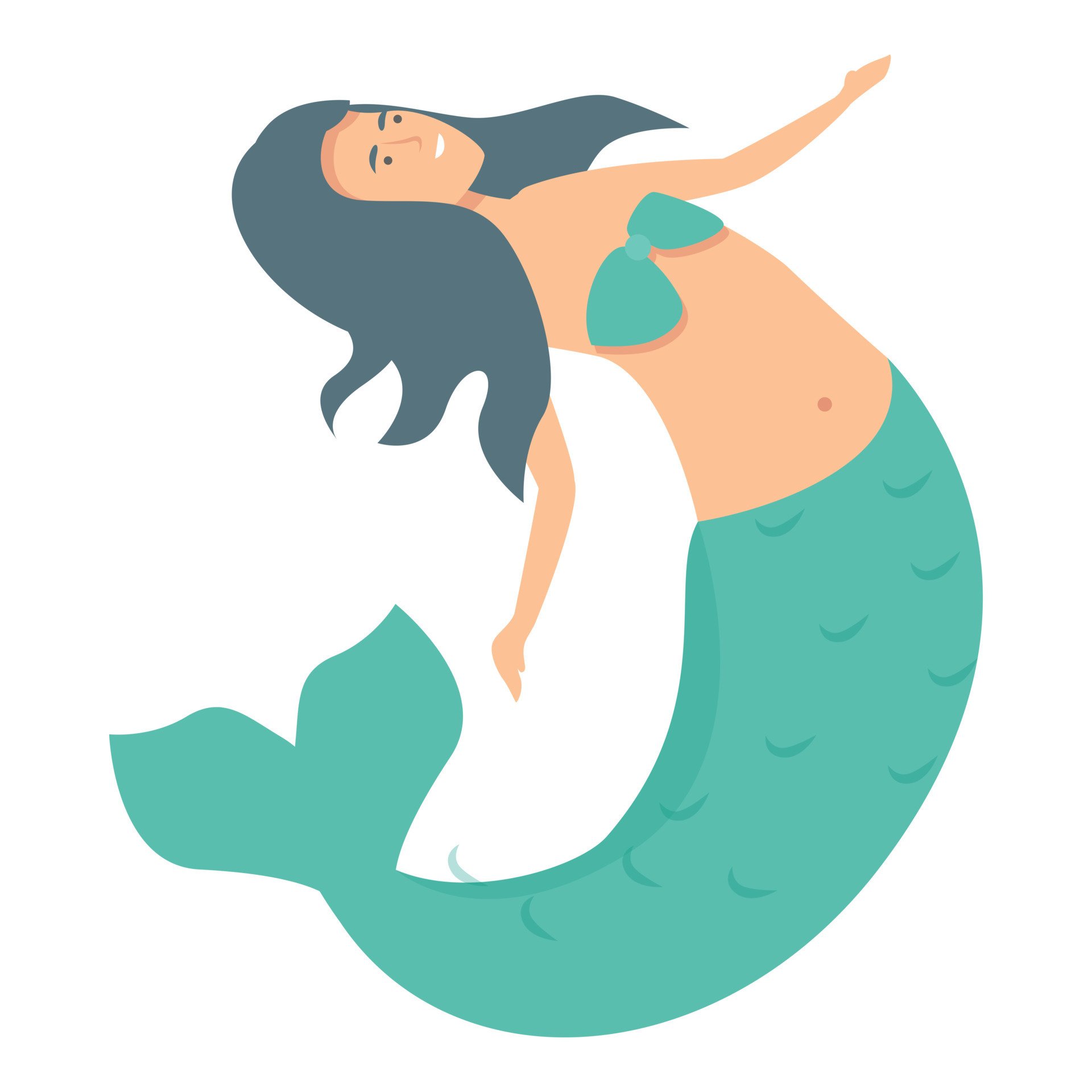 Pearl Mermaid Icon Cartoon Vector Sea Girl 14862448 Vector Art At Vecteezy