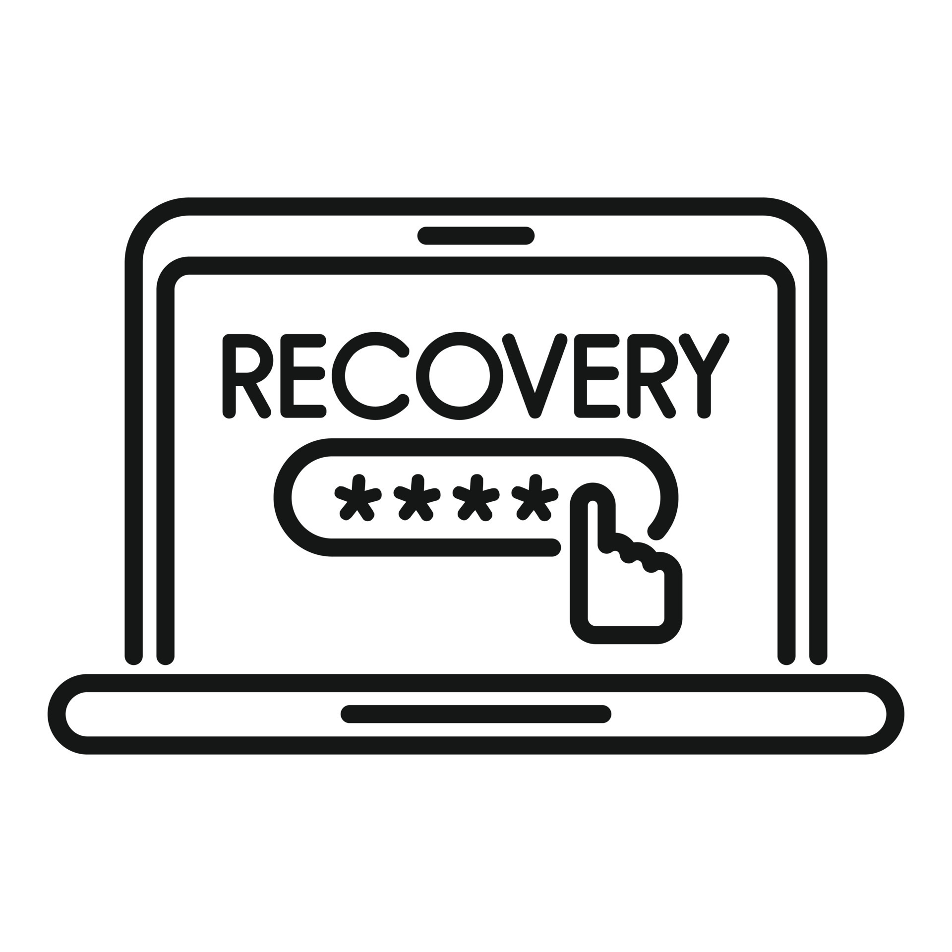 Laptop Password Recovery Icon Outline Vector Page Log 14862743 Vector