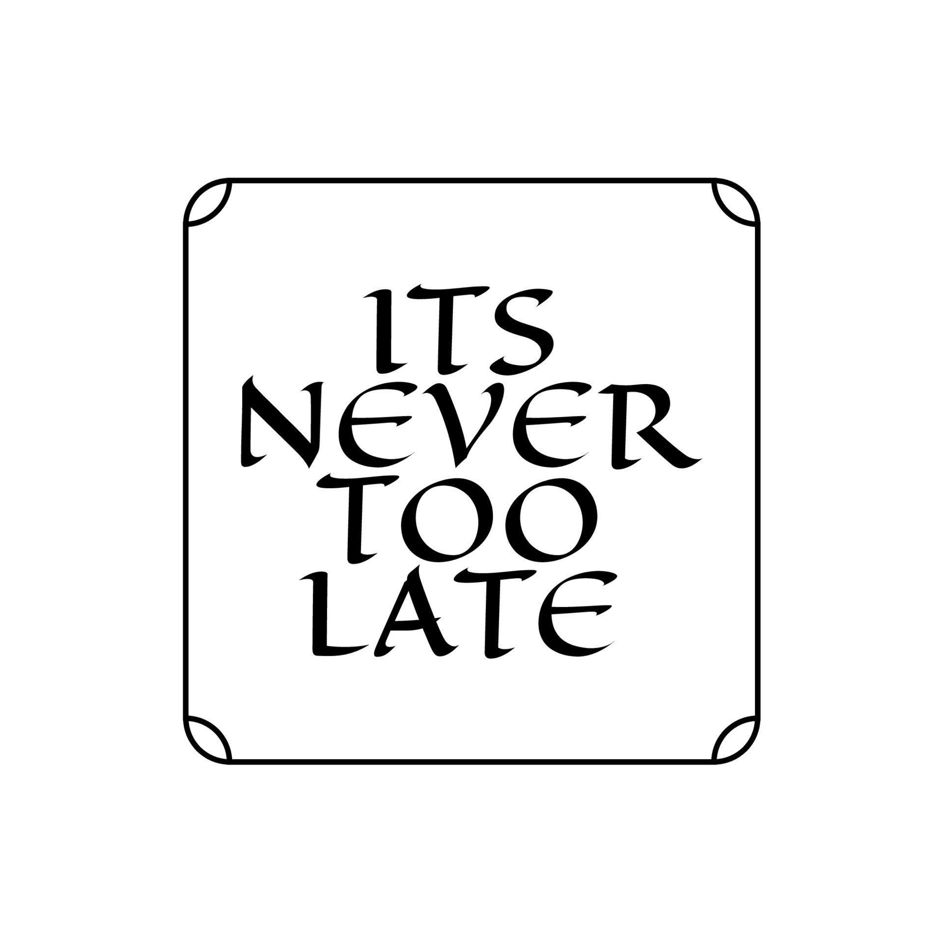 it's never too late . inspirational and motivational quote. free vecor 14864885 Vector Art at ...